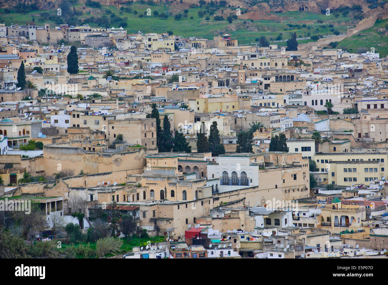 Fez City Skyline looking East and West,Souk,Surrounding Hills,City ...