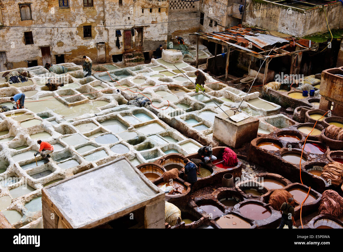 Fes,Leather District,Dying Pits,Skins,shops selling all manner of ...