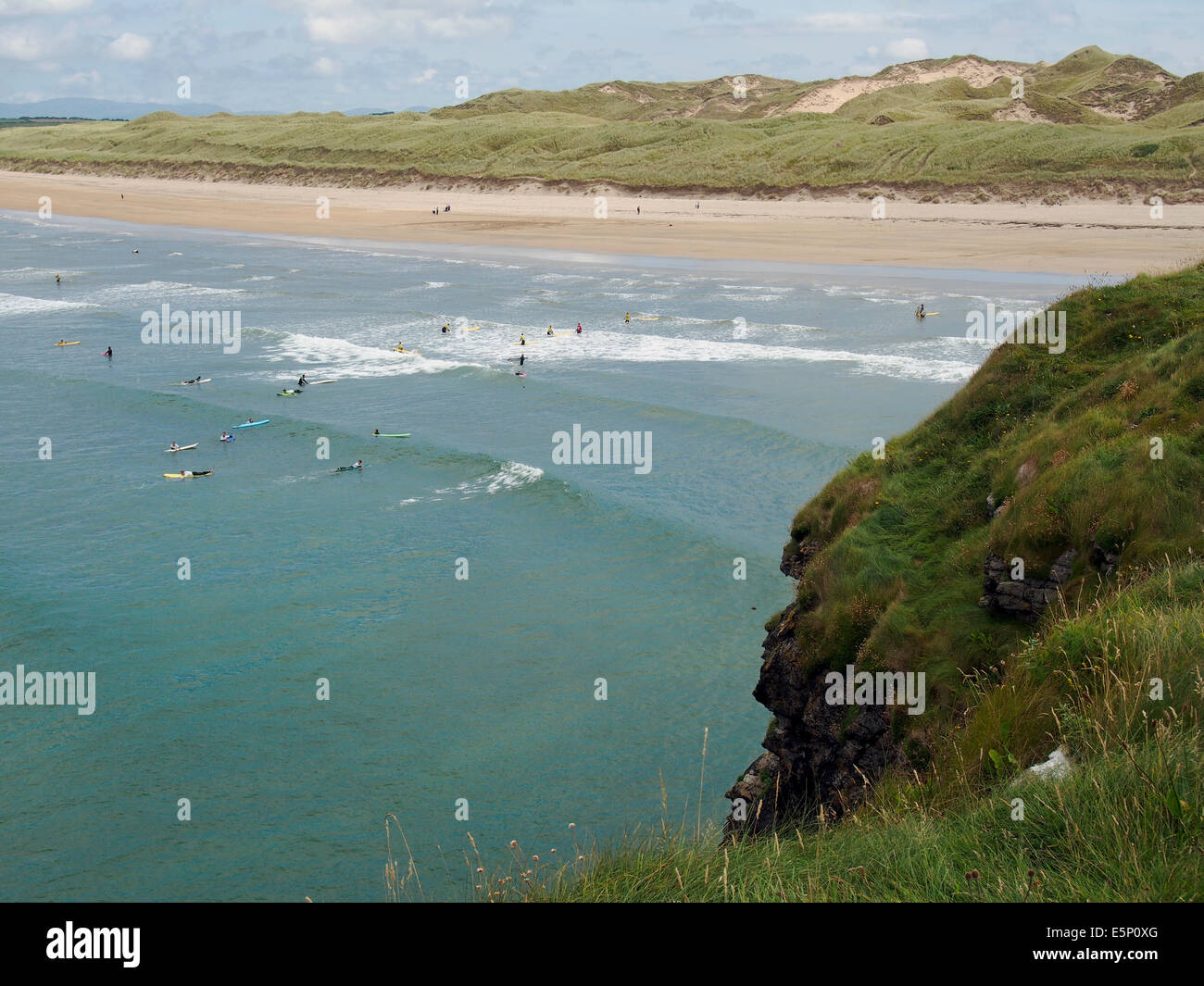 Tullan Strand, a 1 mile ,long surf beach extending north from Bundoran ...