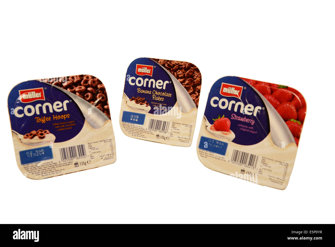 Muller corner strawberry yogurt Cut Out Stock Images & Pictures - Alamy