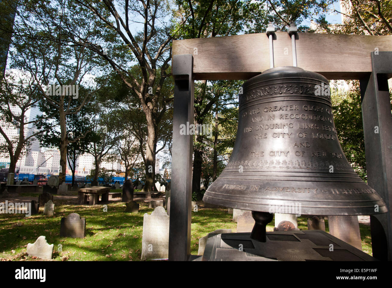 The Bell of Hope at St Paul's Church, World Trade Center, New York, USA ...
