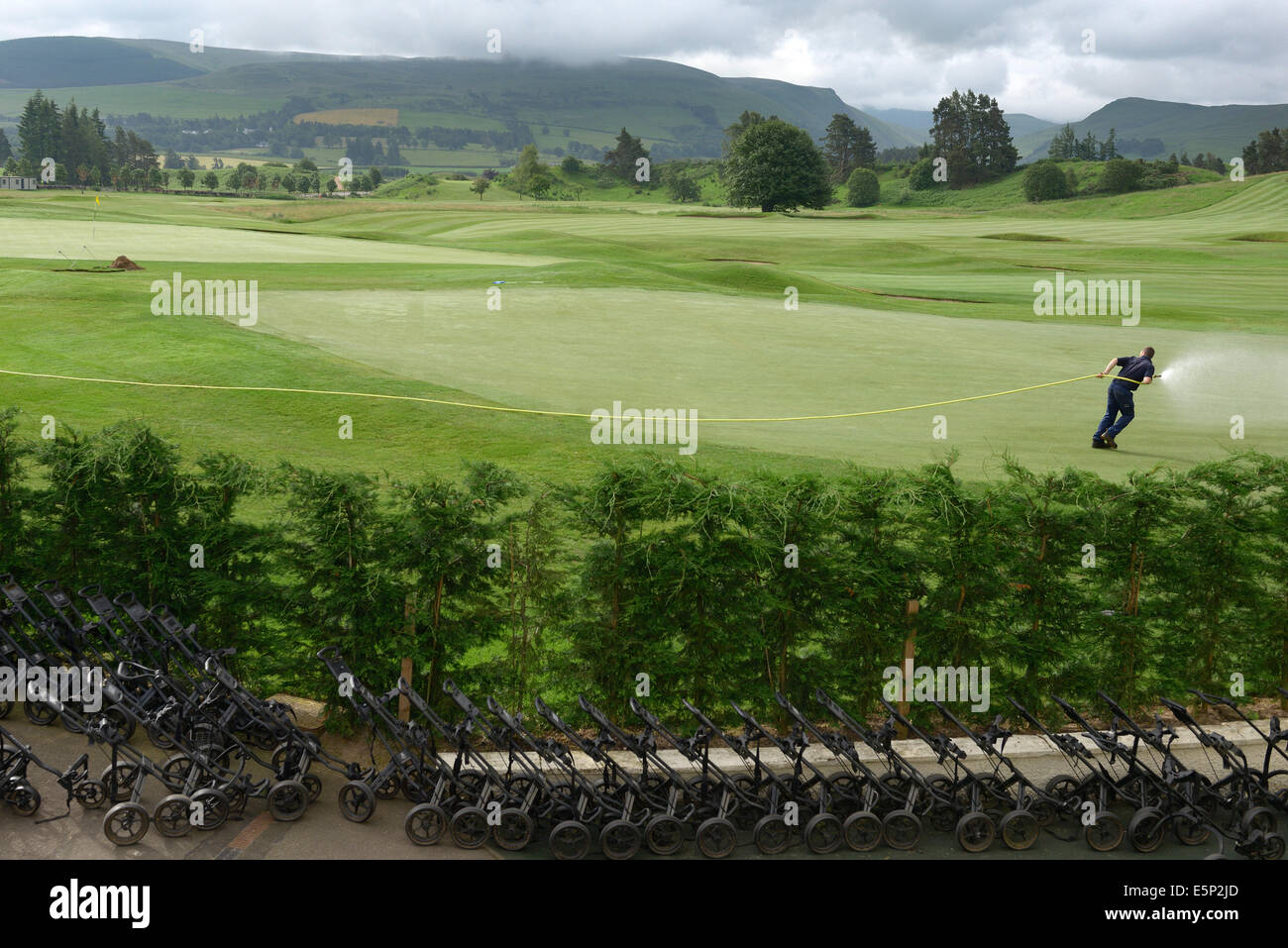 gleneagles golf course watered Stock Photo - Alamy