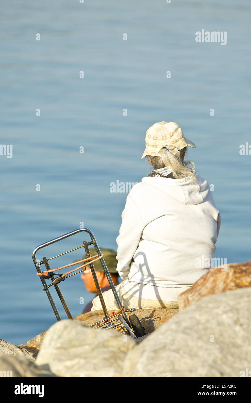Waiting by the Water. Long Beach, California Stock Photo - Alamy