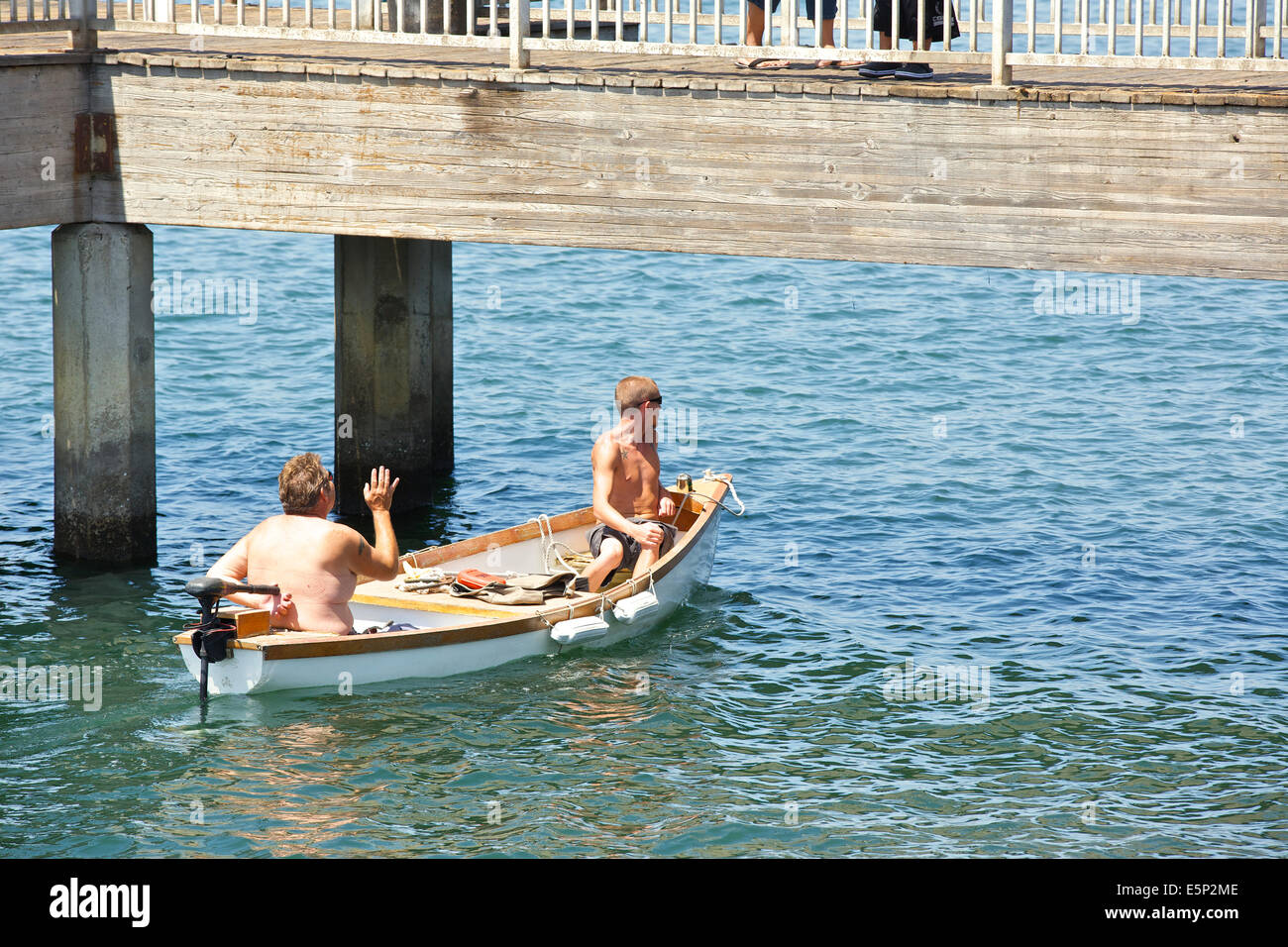 Two men in a boat hi-res stock photography and images - Alamy