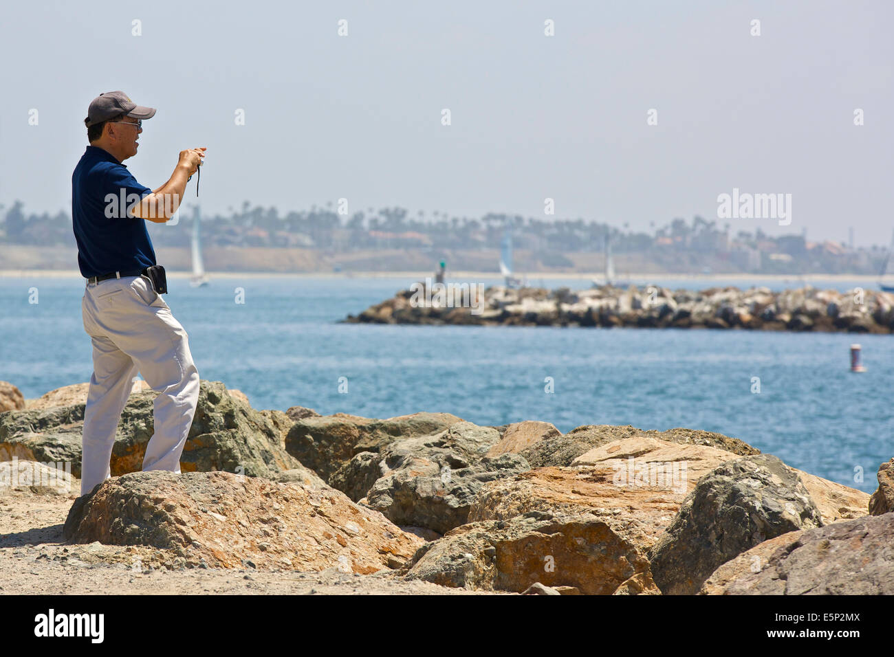 Watching Water. Long Beach, California Stock Photo - Alamy