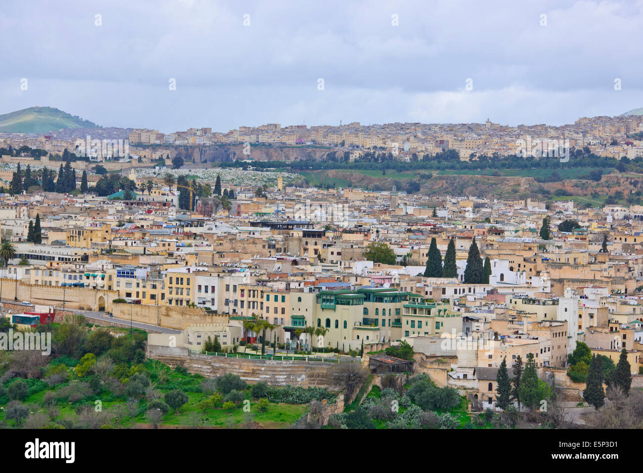 Fez City Skyline looking East and West,Souk,Surrounding Hills,City ...