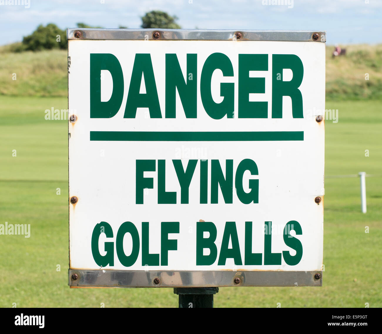 Notice Danger Flying Golf Balls Alnmouth village golf club ...