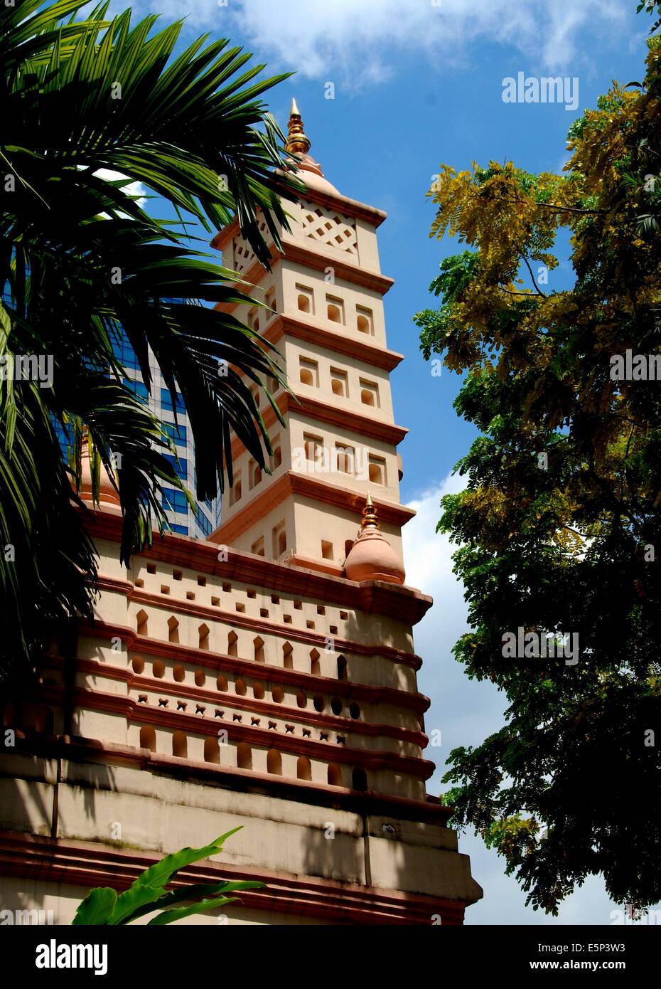 SINGAPORE: The nine-story tower at the Al-Abrat Mosque (Nagore Durgha ...