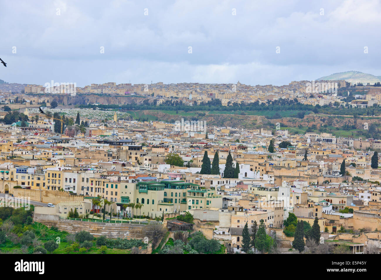 Fez City Skyline looking East and West,Souk,Surrounding Hills,City ...