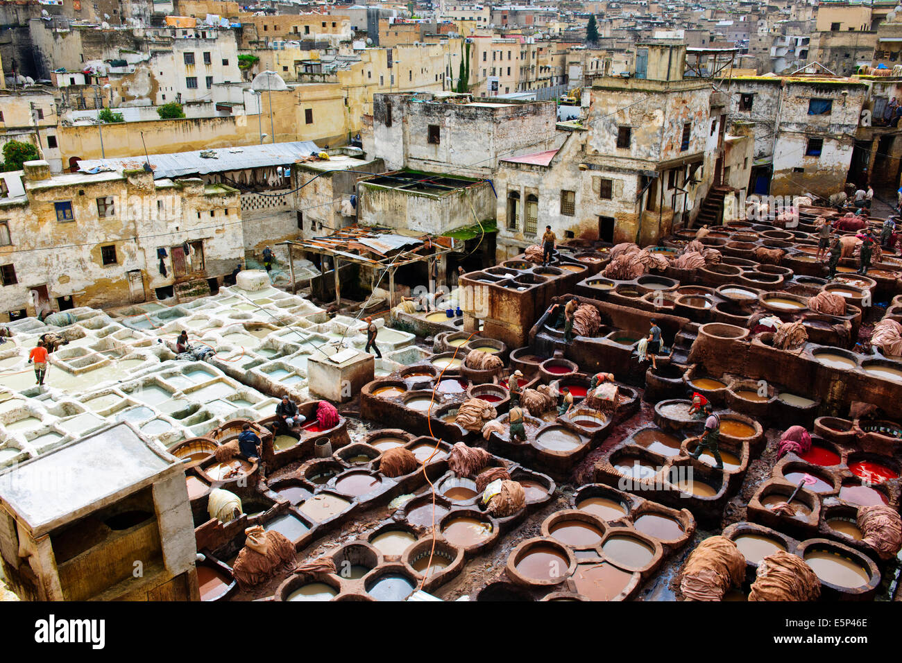 Fes,Leather District,Dying Pits,Skins,shops selling all manner of ...