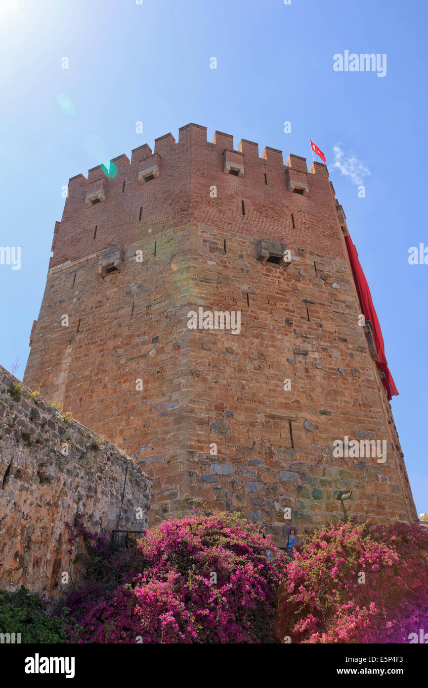 Red tower in alanya turkey hi-res stock photography and images - Alamy