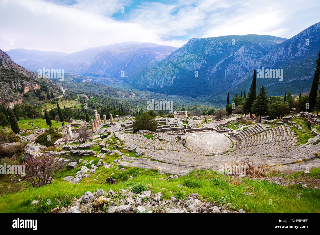 The Greek ancient amphitheater Stock Photo - Alamy