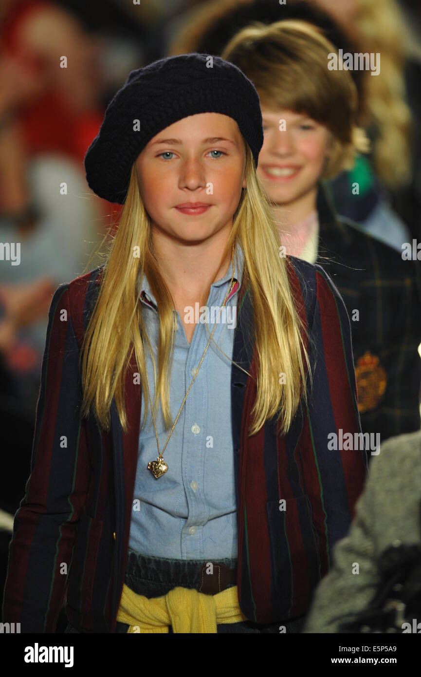 Models walk the runway finale at the Ralph Lauren Fall 14 Children's ...