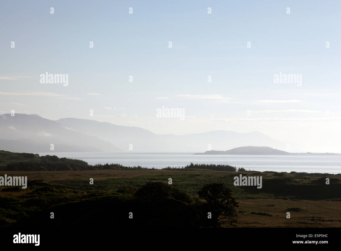 Looking up The Sound of Mull from Gorton, Isle of Mull, Scotland, July ...
