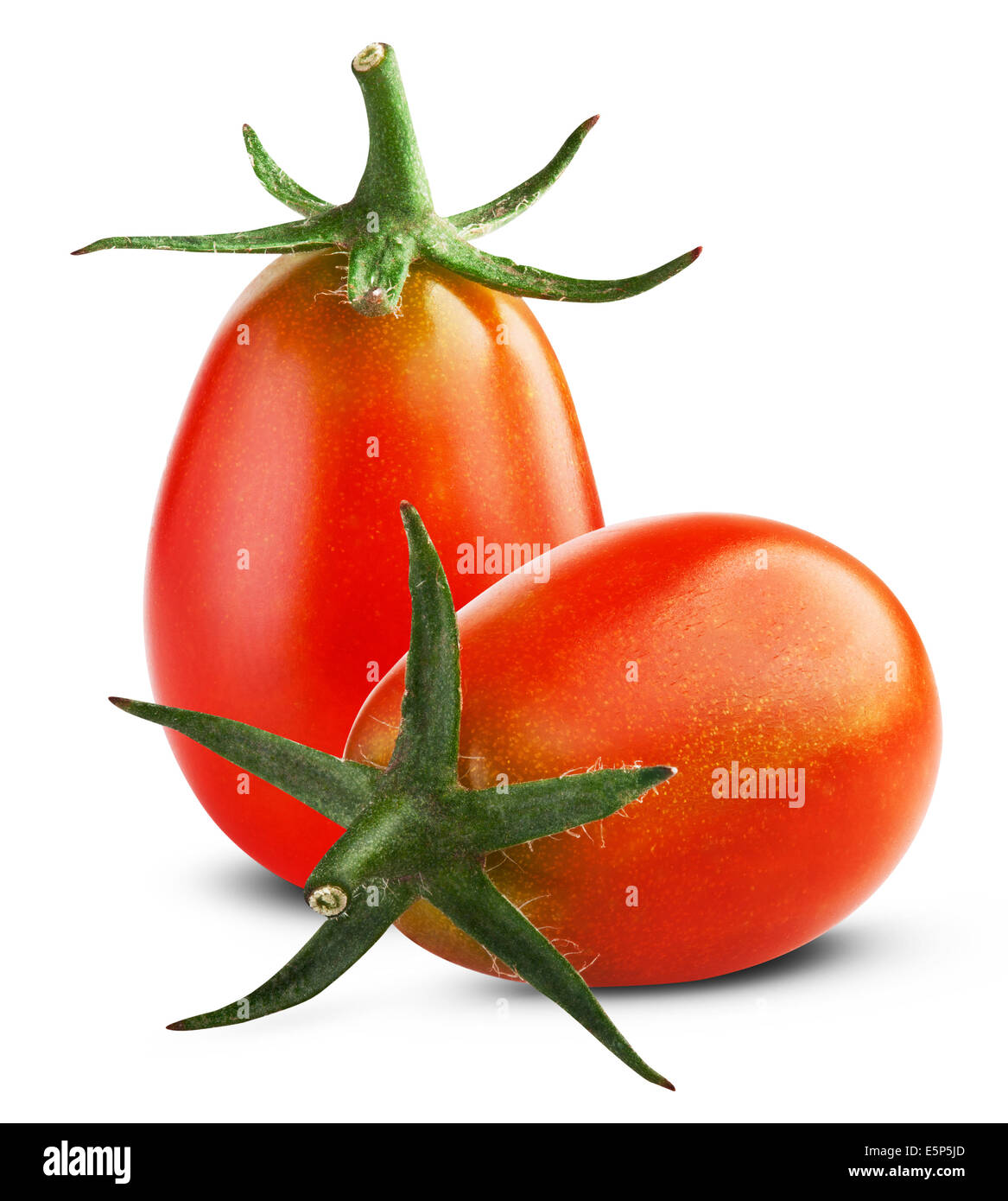 Small cherry tomato on white background Stock Photo - Alamy
