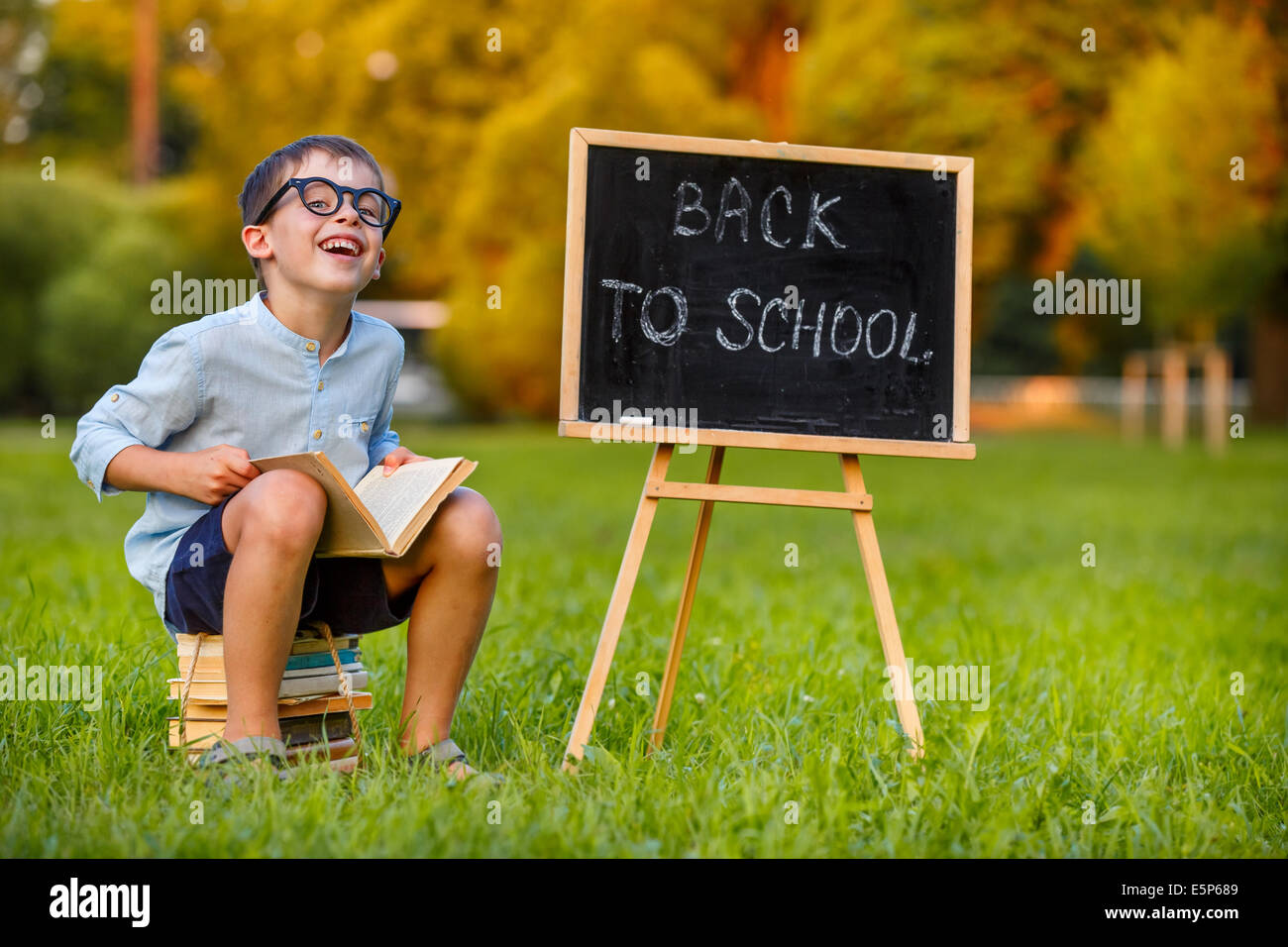 Kid excited classroom hi-res stock photography and images - Alamy