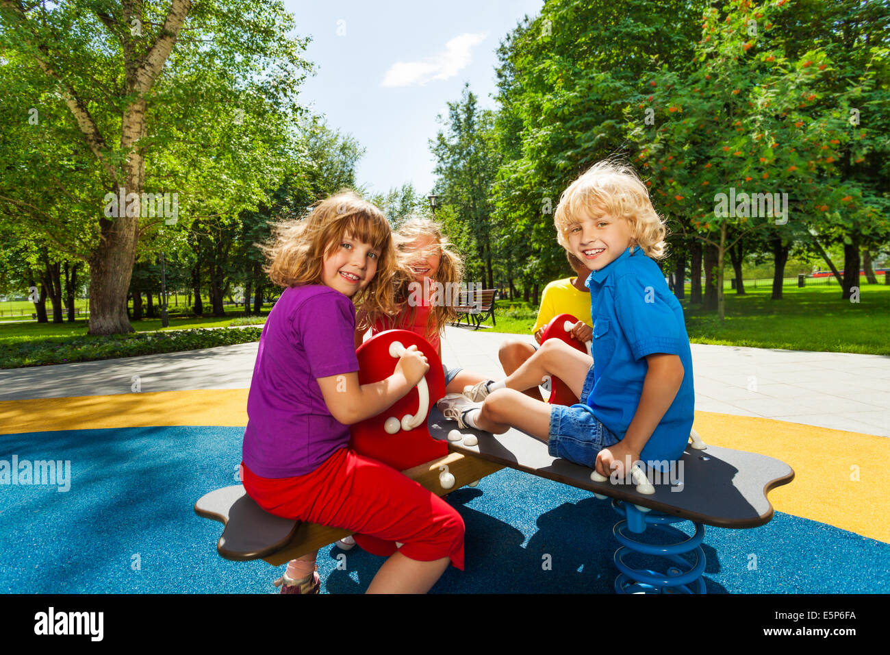 Child boy on carousel hi-res stock photography and images - Alamy