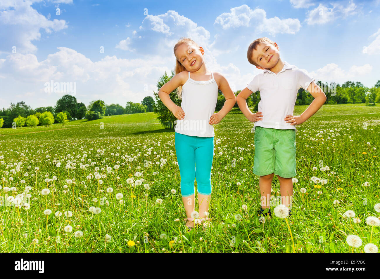 Two kids doing outdoor gymnastics hi-res stock photography and images ...
