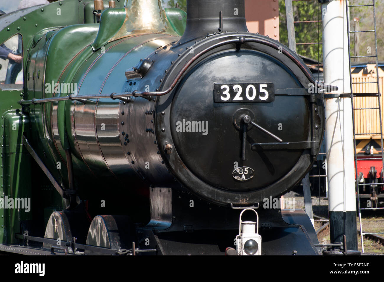 A close up of engine number 3205 - GReat Western Railway locomotive at ...