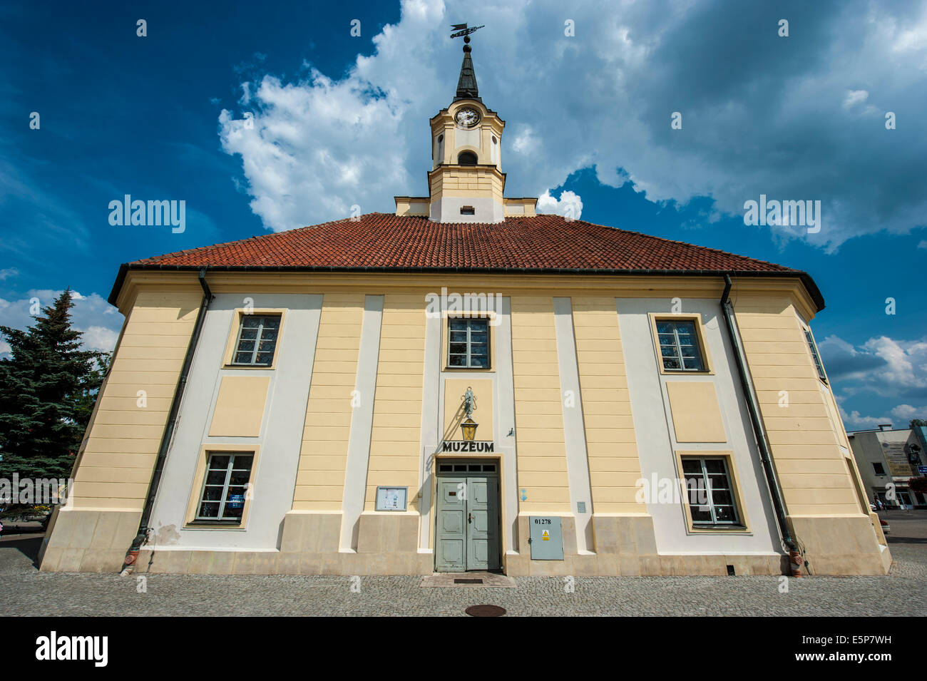 The main square of town Bielsk Podlaski, Podlasie, Poland Stock Photo ...