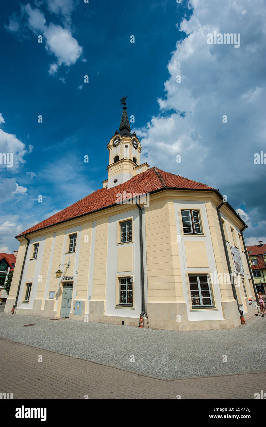 The main square of town Bielsk Podlaski, Podlasie, Poland Stock Photo ...
