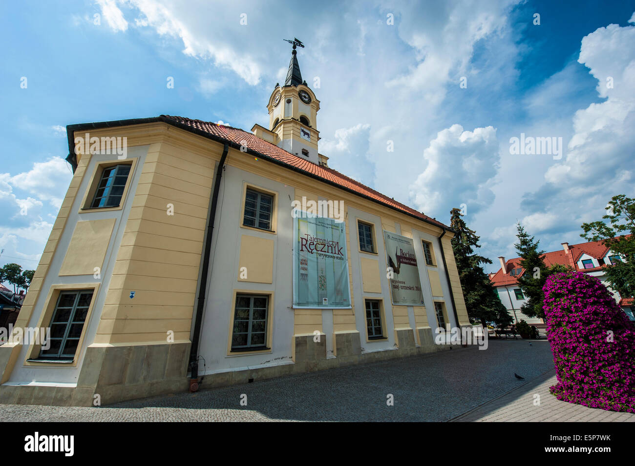 The main square of town Bielsk Podlaski, Podlasie, Poland Stock Photo ...