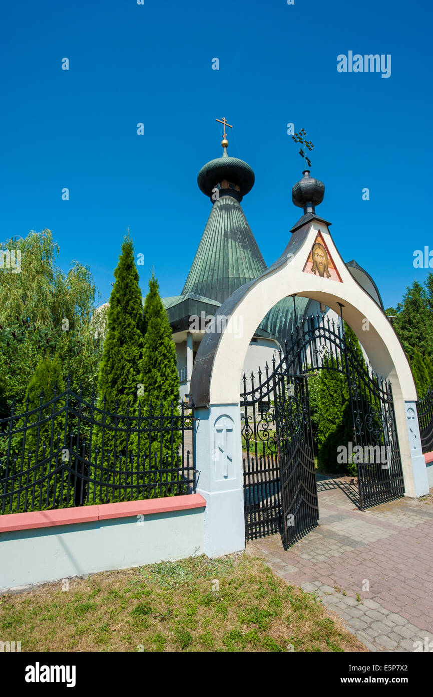 The Christian Orthodox church in Hajnowka, Podlasie, Poland Stock Photo ...