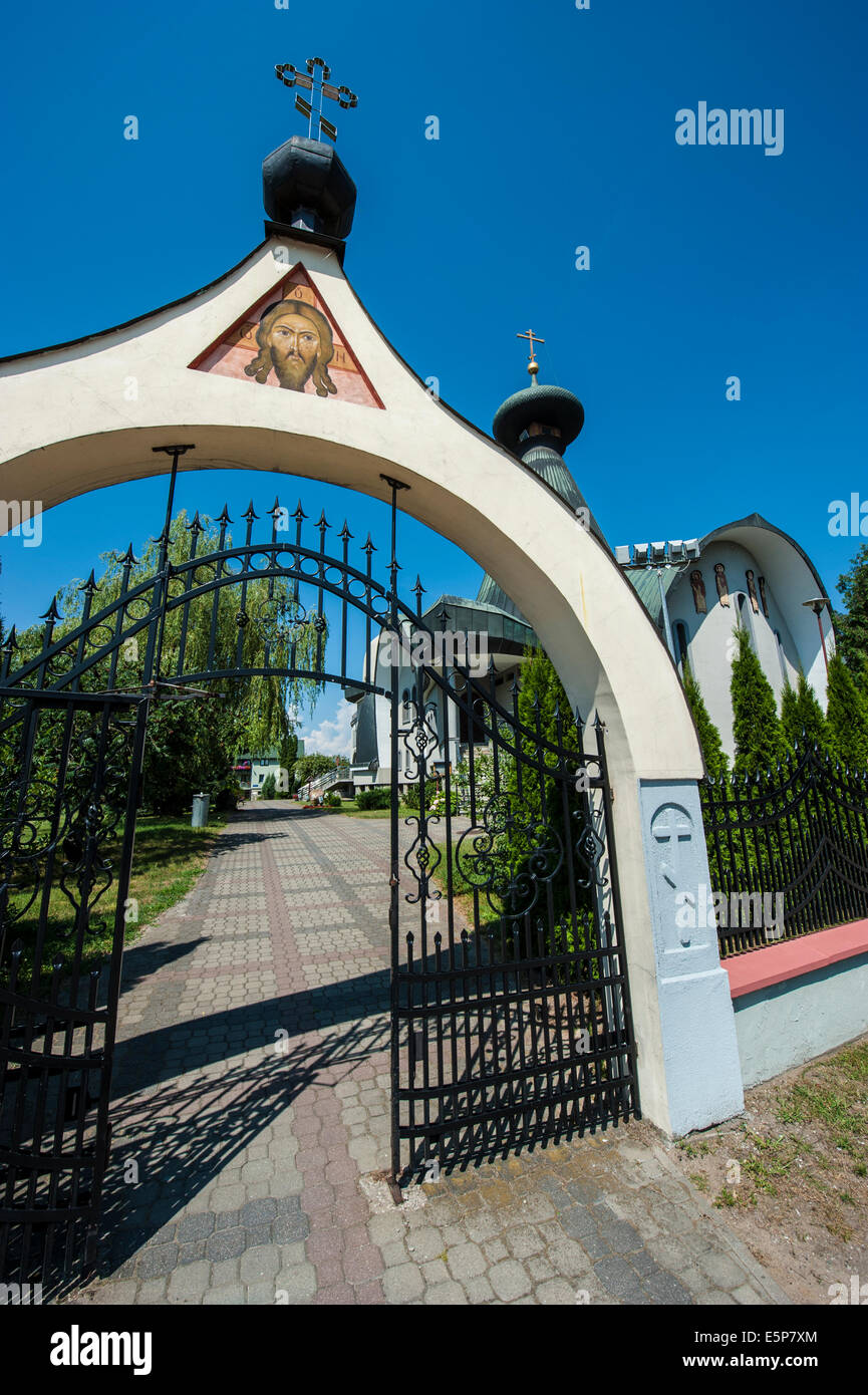 The Christian Orthodox church in Hajnowka, Podlasie, Poland Stock Photo ...