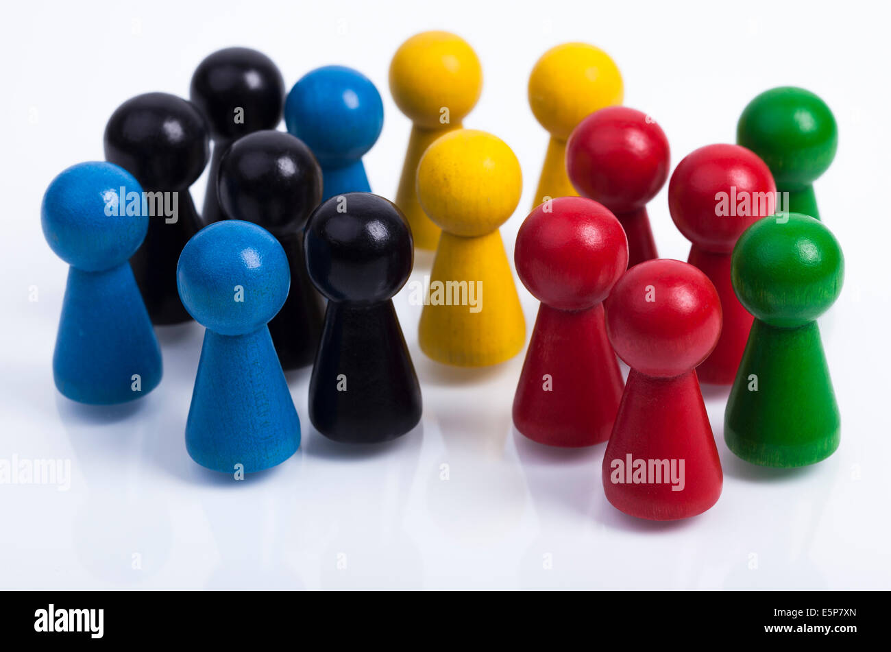 Image shows a group of colored people in a abstract arrangement Stock ...