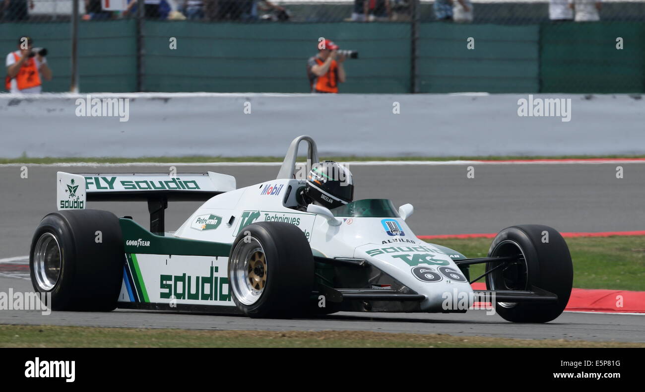 Williams FW08 Grand Prix car at the Silverstone Classic 2014 Stock ...
