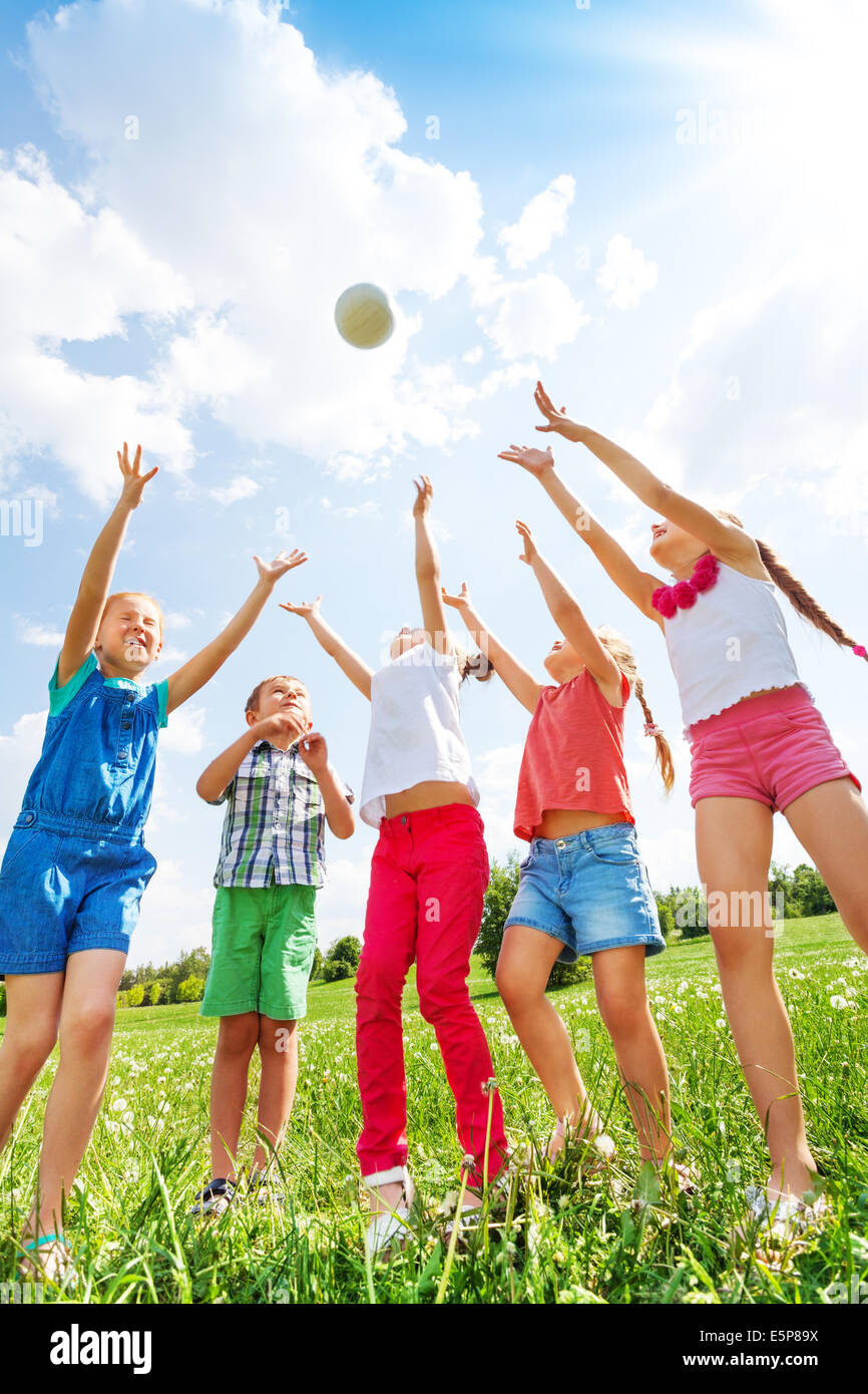 Children playing with a ball Stock Photo - Alamy