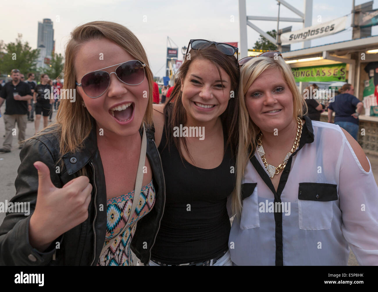 People enjoying Summerfest in Milwaukee, Wisconsin, USA Stock Photo - Alamy