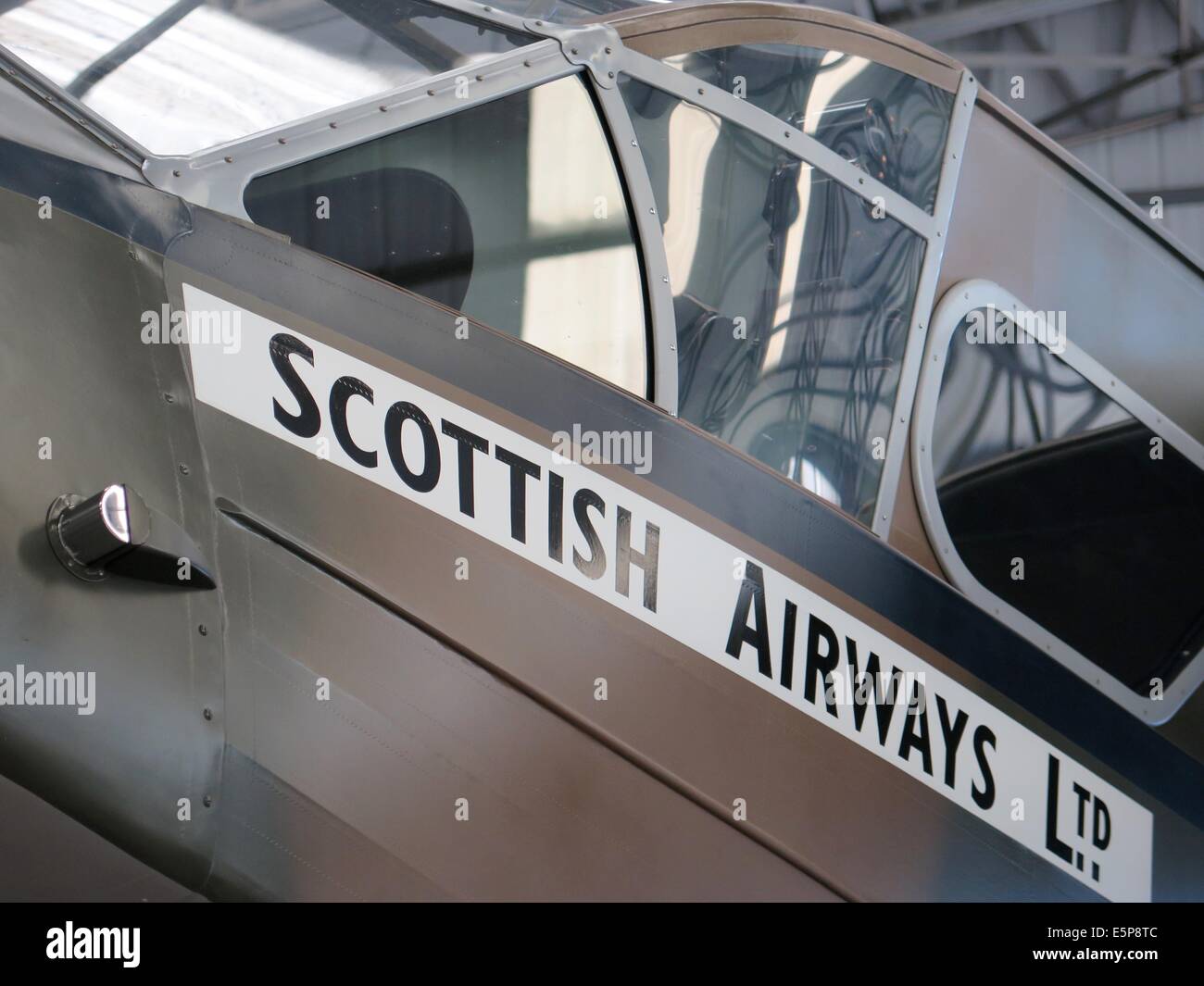 Scottish Airways 1930s de Havilland Dragon Rapide biplane at Imperial ...