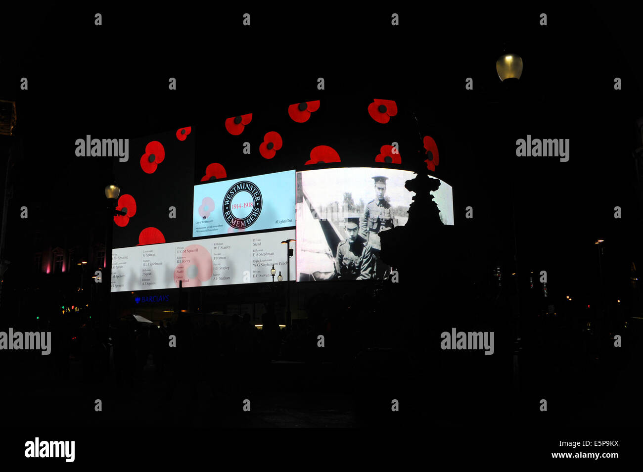 London, UK. 4th Aug, 2014. Picadilly's famous advertising signs pay ...