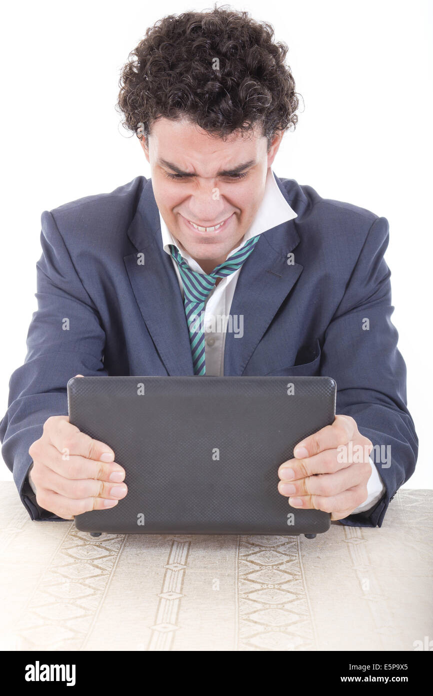 Angry businessman in suit sitting hi-res stock photography and images ...
