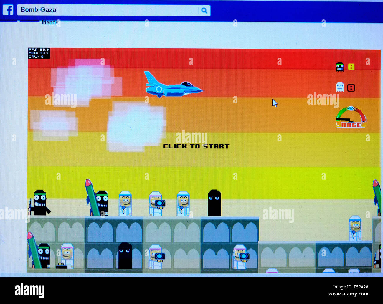 5th Aug, 2014. A computer game called Bomb Gaza has been made by a ...