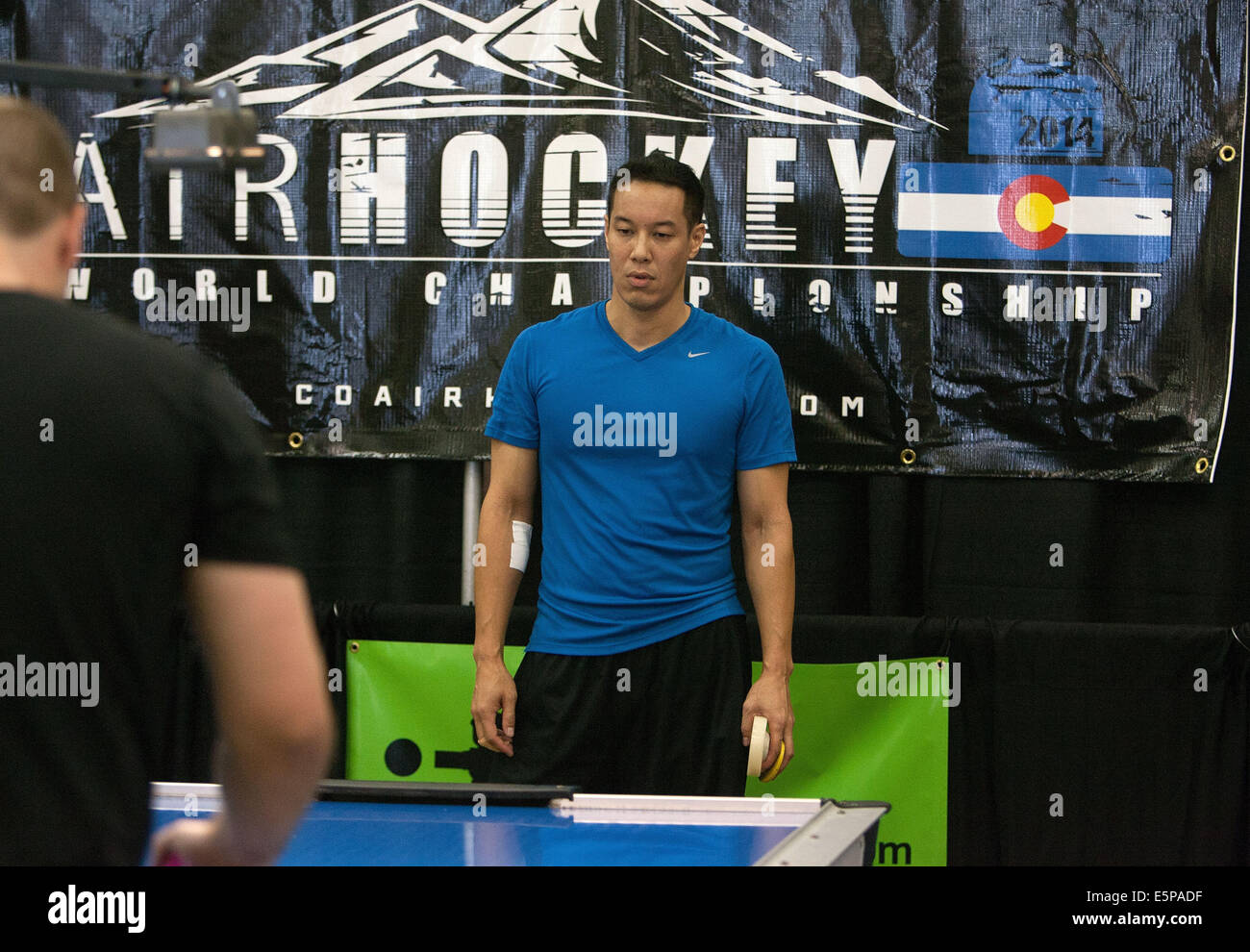 Denver, Colorado, USA. 3rd Aug, 2014. DAVIS LEE, in Blue, readies to ...