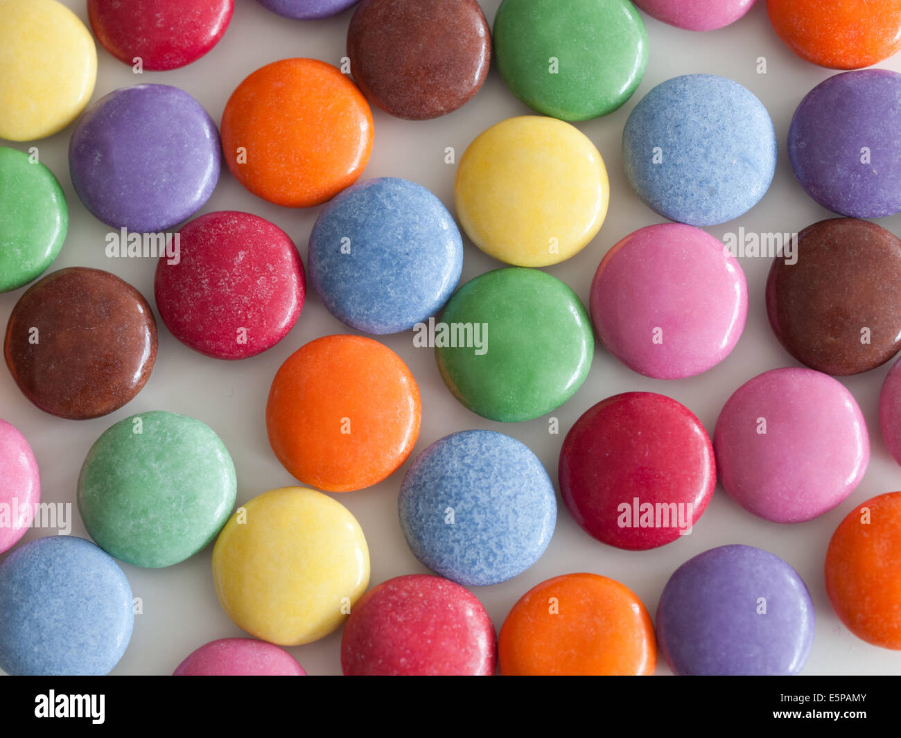 A close-up of Smarties candies, which are produced by Nestlé Stock ...