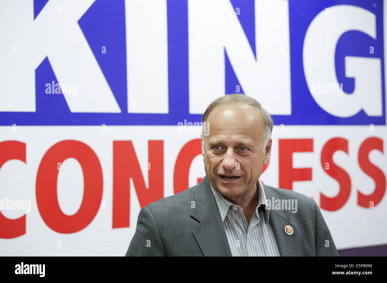 Sioux City, IOWA, USA. 4th Aug, 2014. U.S. Representative STEVE KING (R ...
