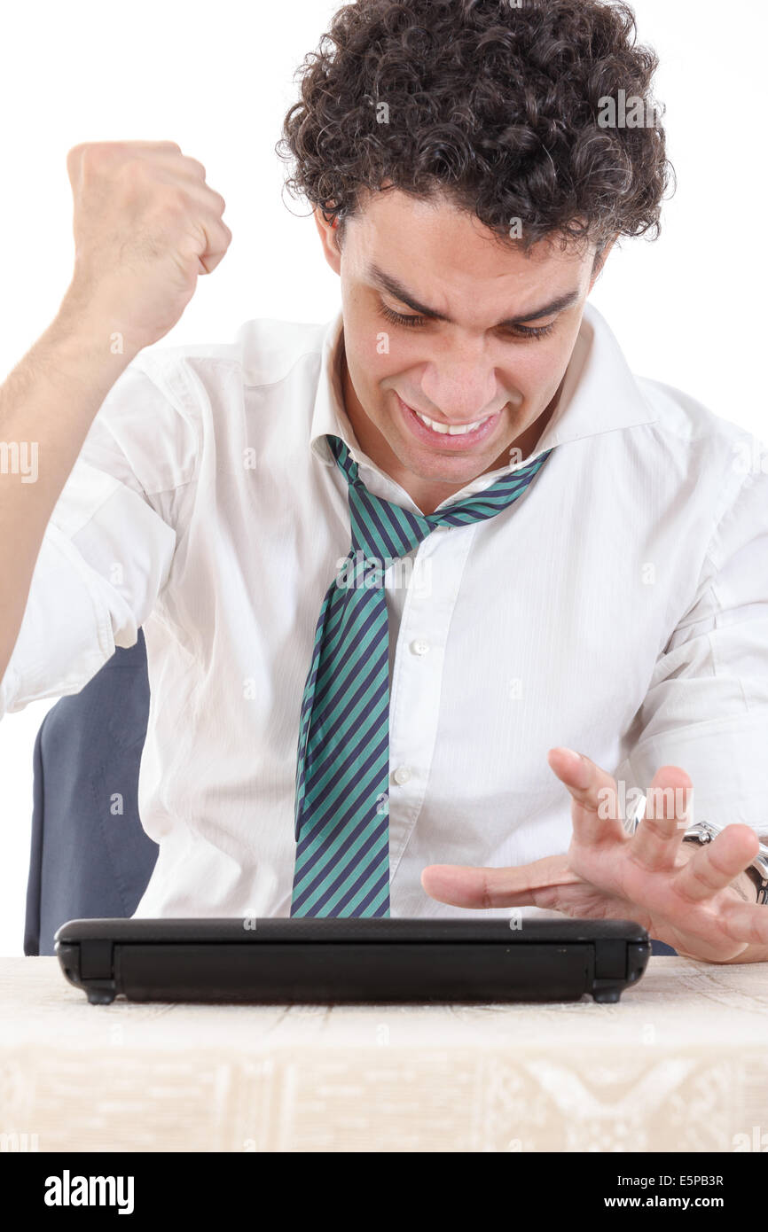 Man hitting table hand hi-res stock photography and images - Alamy