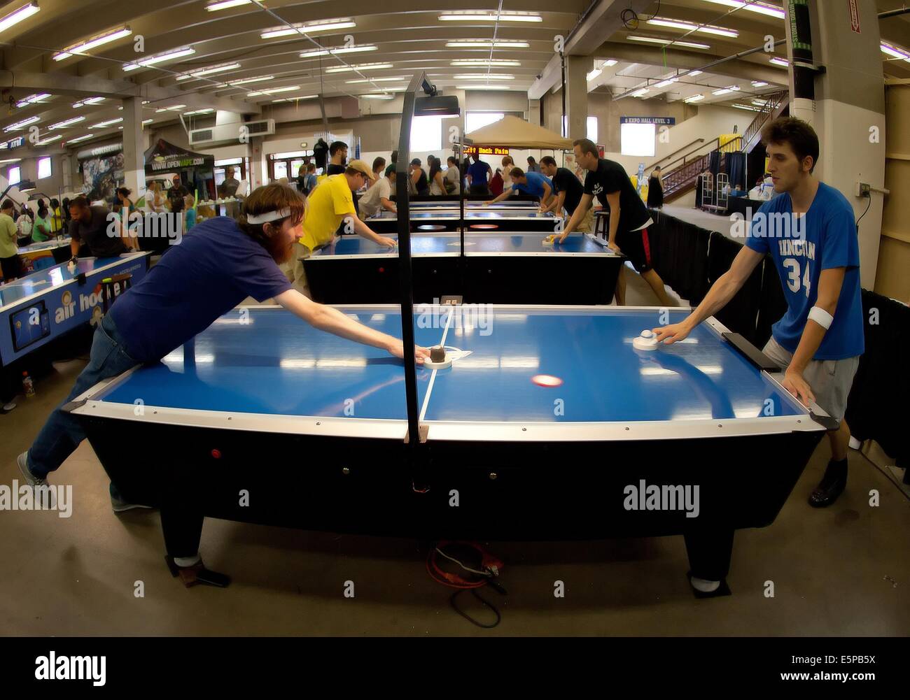 Denver, Colorado, USA. 3rd Aug, 2014. Contestants fill the complex in ...