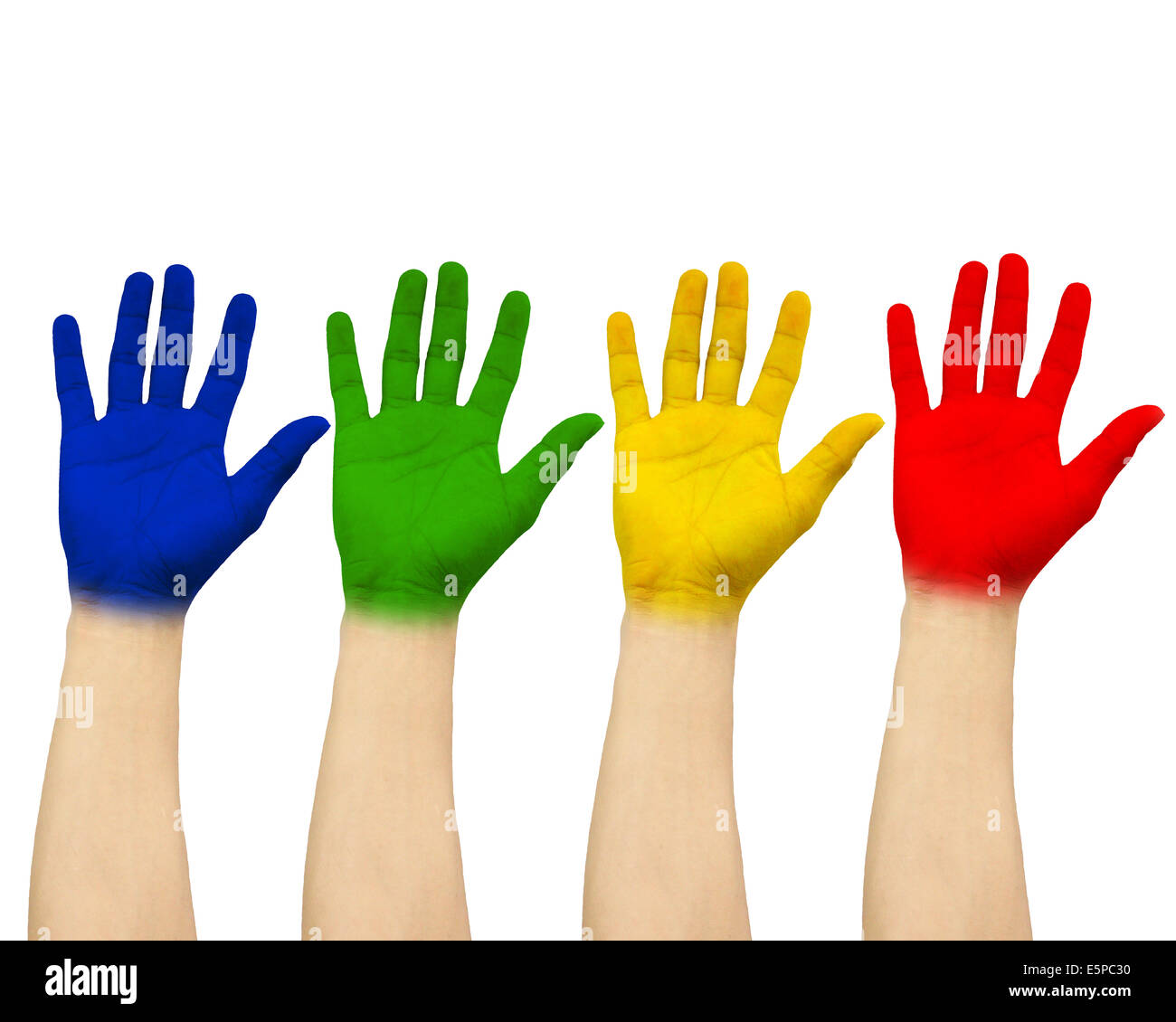 Show color of hand Stock Photo - Alamy
