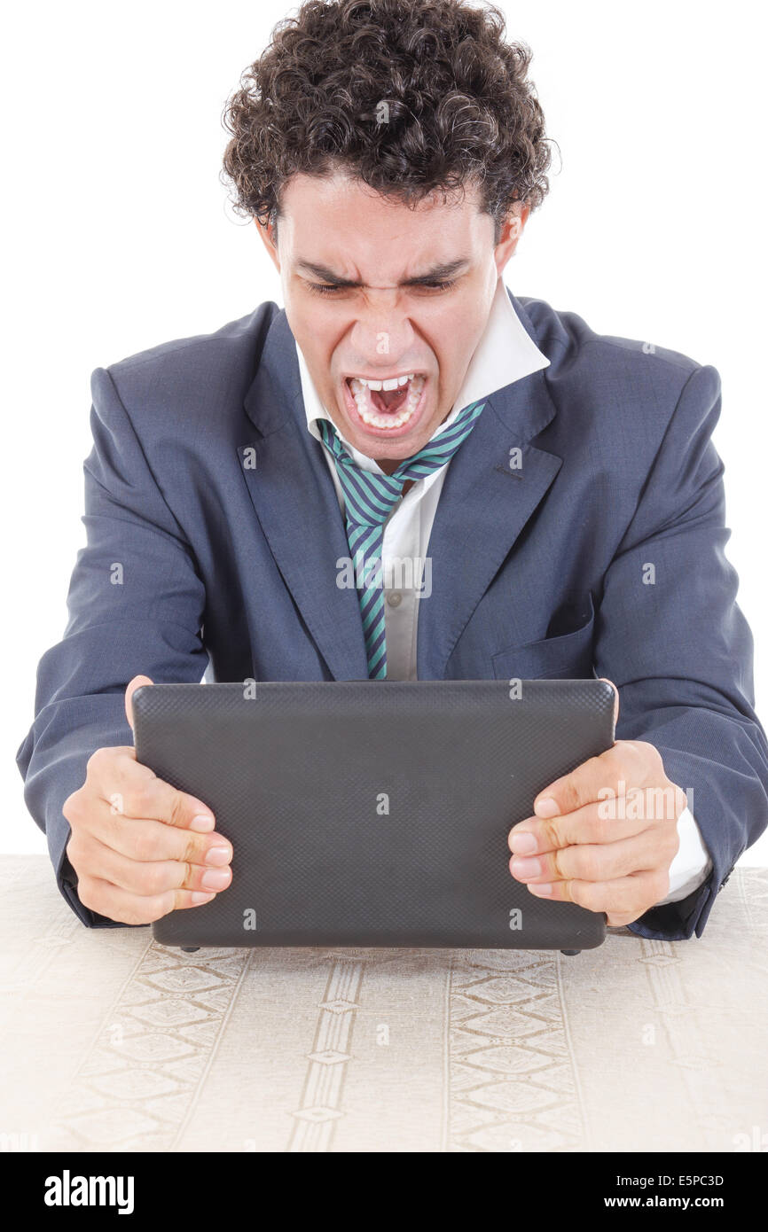 Photo of an angry and pissed off caucasian business male frustrated ...