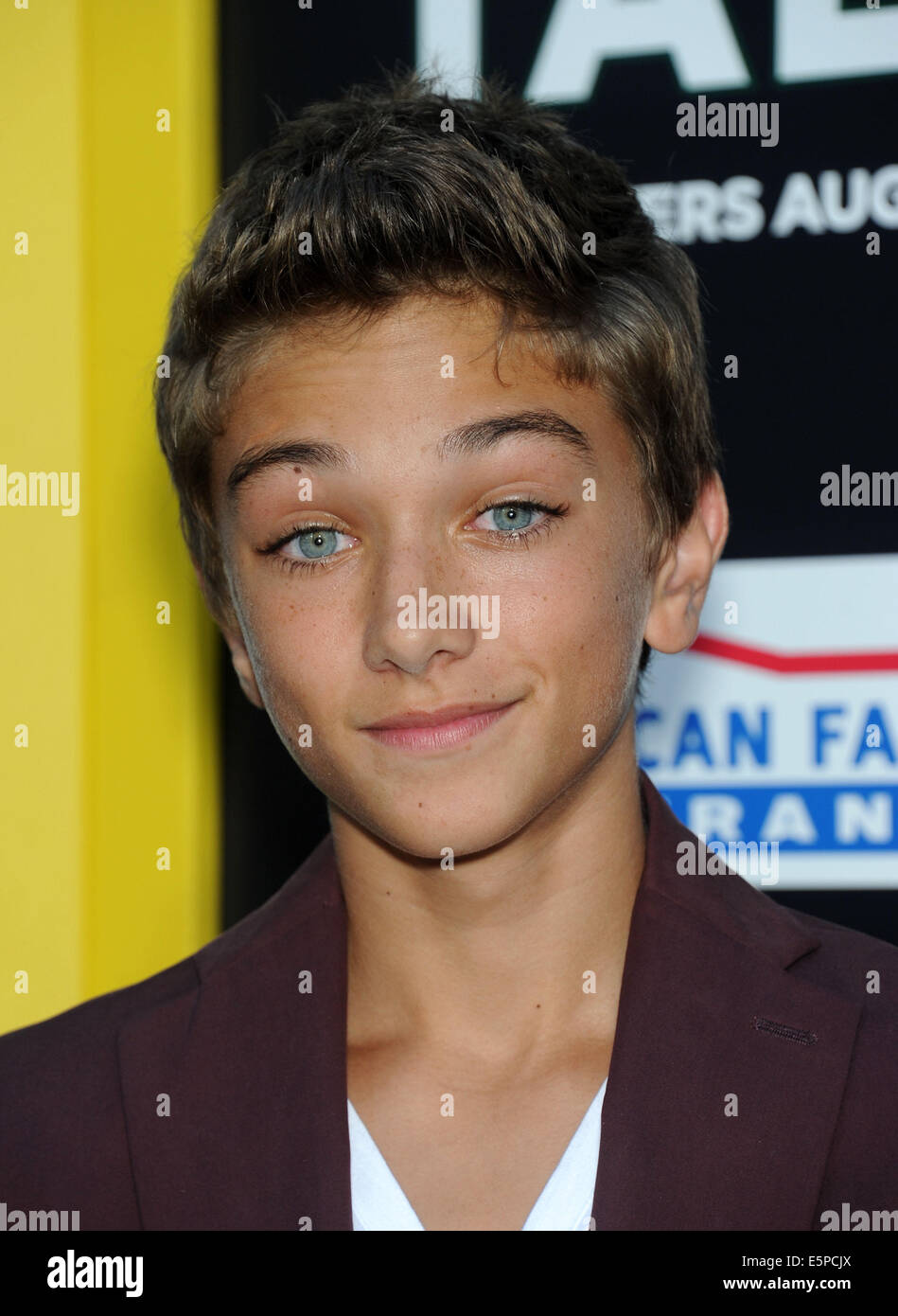 Hollywood, California, USA. 4th Aug, 2014. Gavin Casalegno arrives for ...