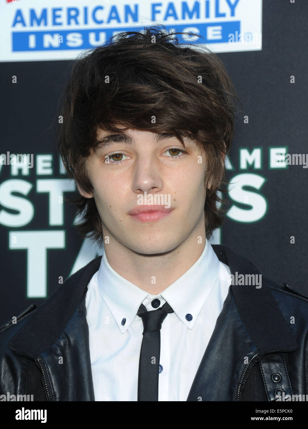 Hollywood, California, USA. 4th Aug, 2014. Evan Crooks arrives for the ...