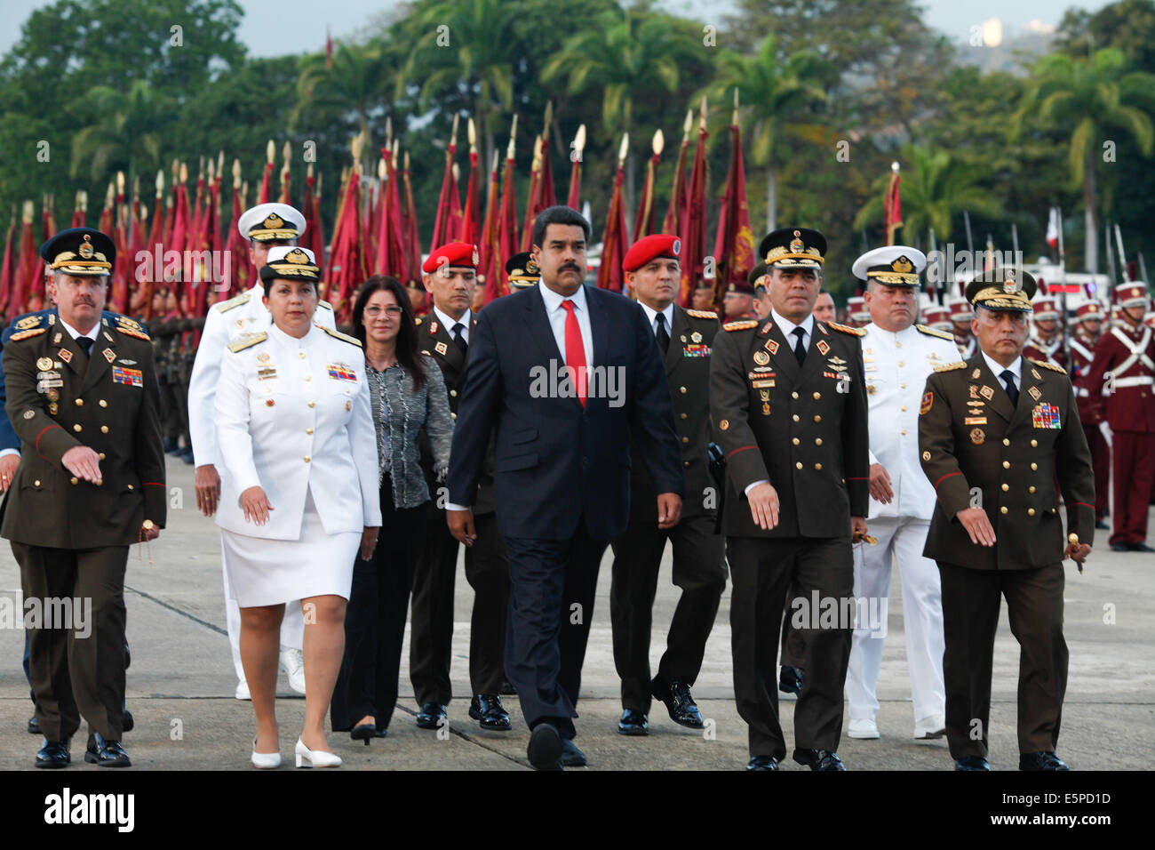 Caracas, Venezuela. 4th Aug, 2014. Venezuelan President Nicolas Maduro ...