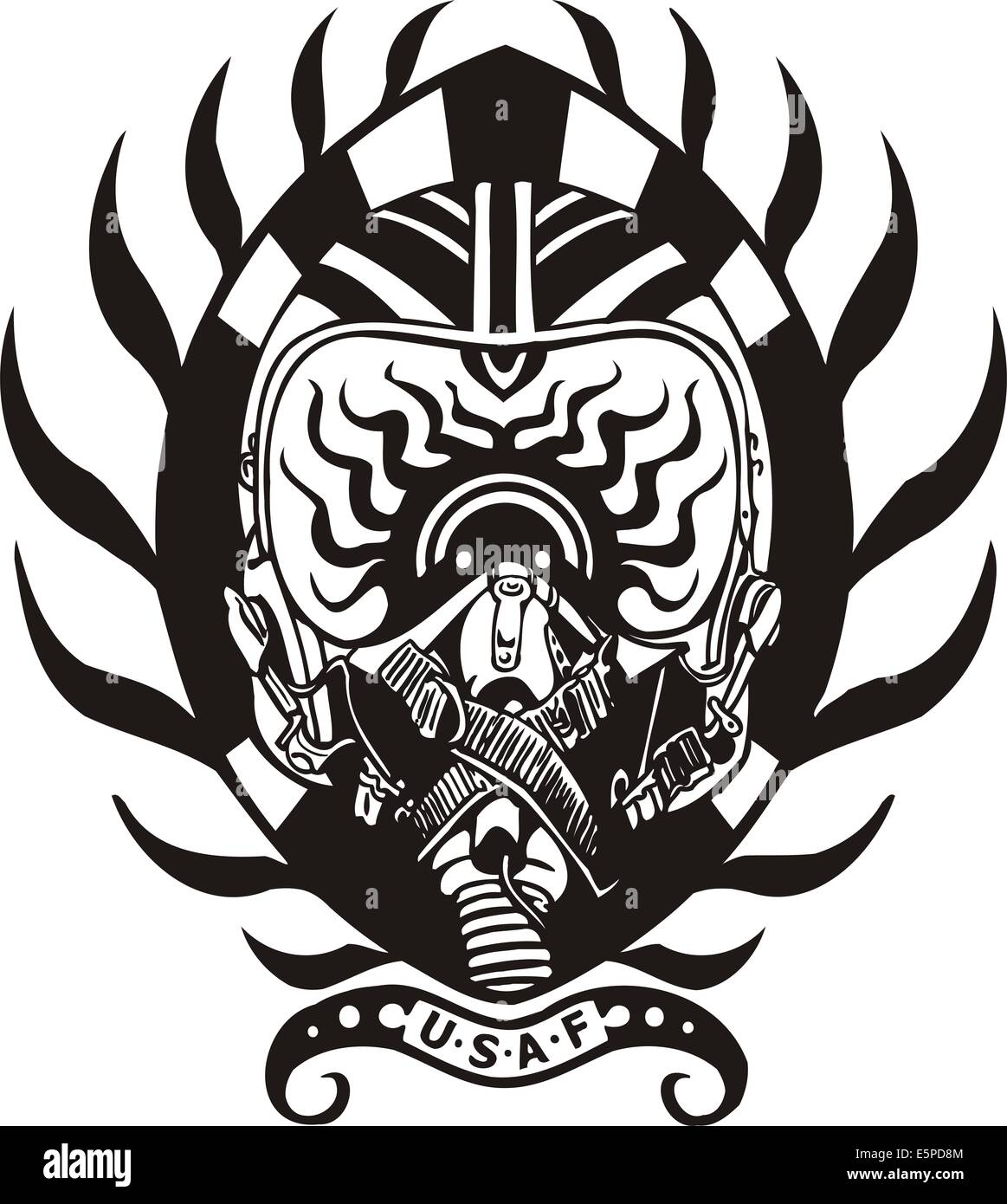 Military Design - vinyl-ready illustration Stock Photo - Alamy