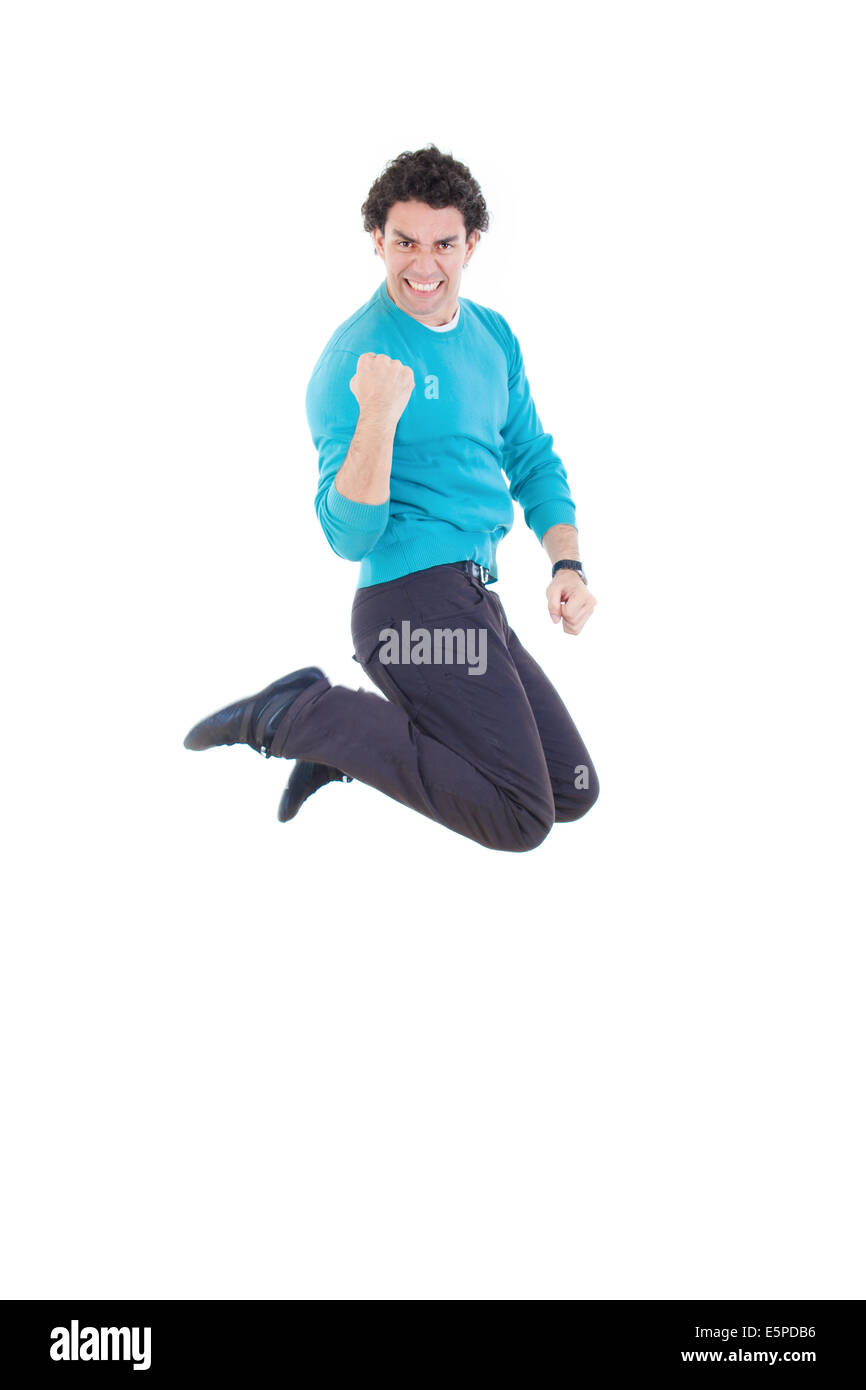 Celebration leaping jumping winner hi-res stock photography and images ...