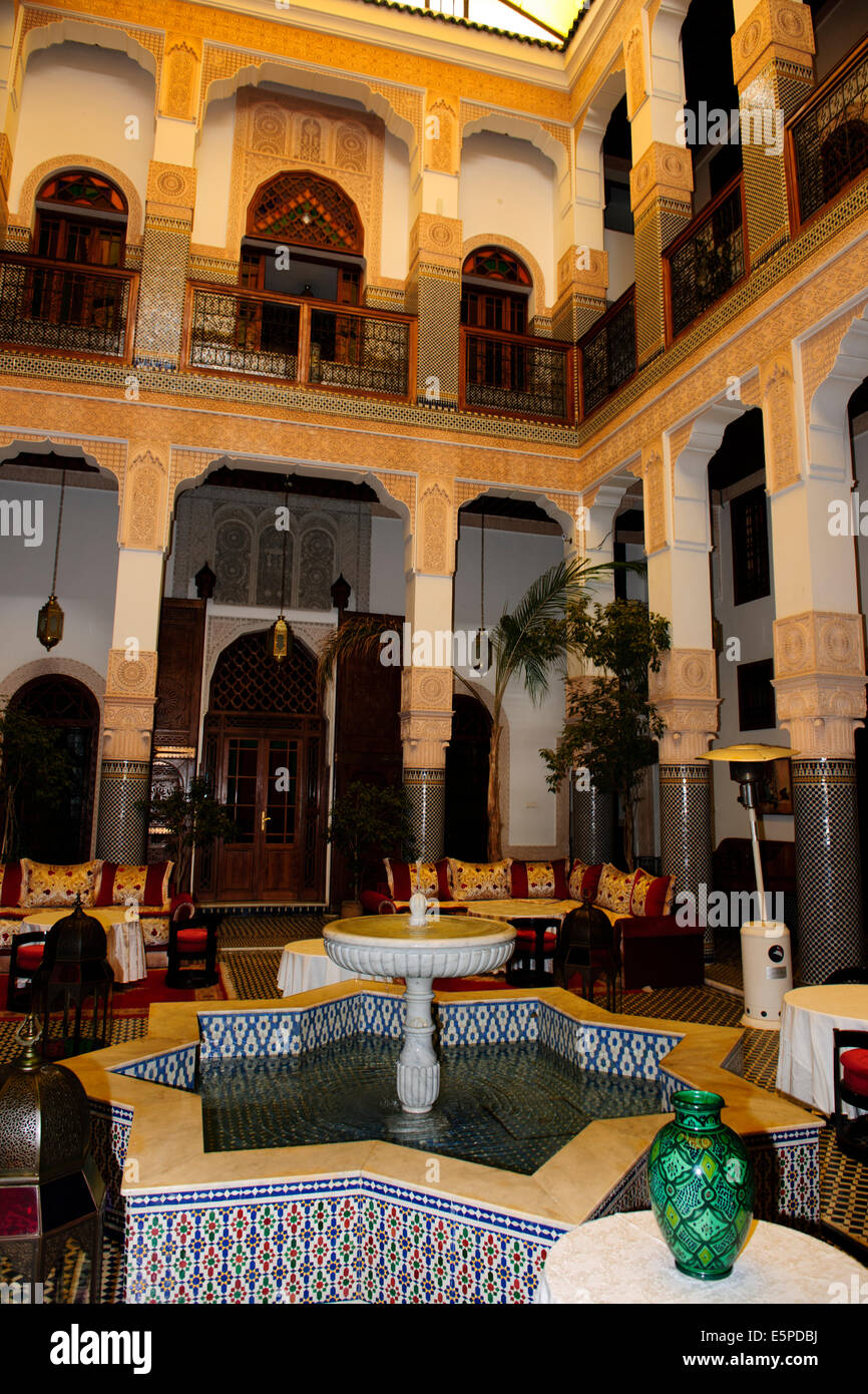 Riad Myra,Beautiful Carved stucco Cedar panels,Arches,Stone floors with ...