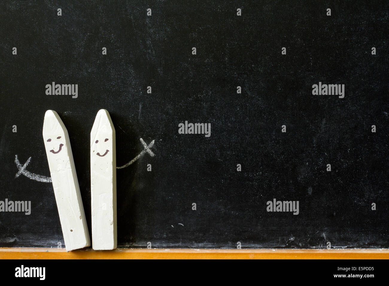 Blackboard and chalk back to school abstract background concept Stock ...